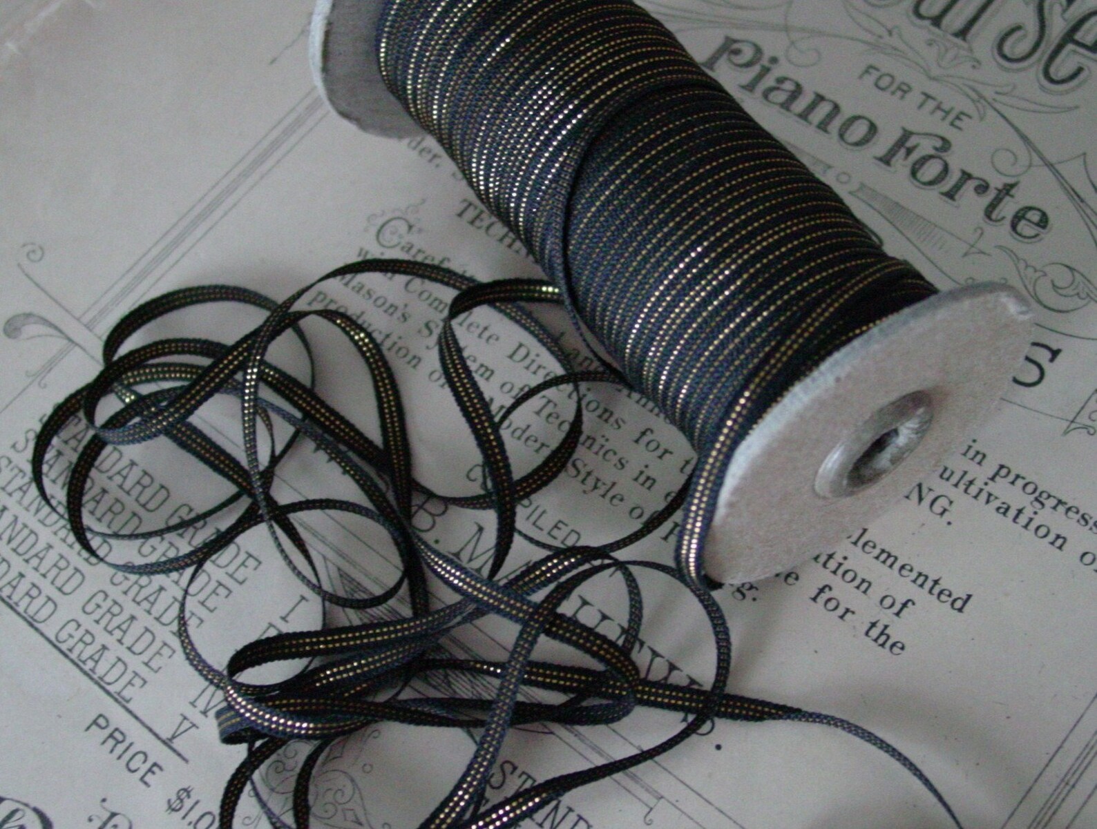 Lovely Antique Shoe Binding Black and Gold 4 Yards - Etsy