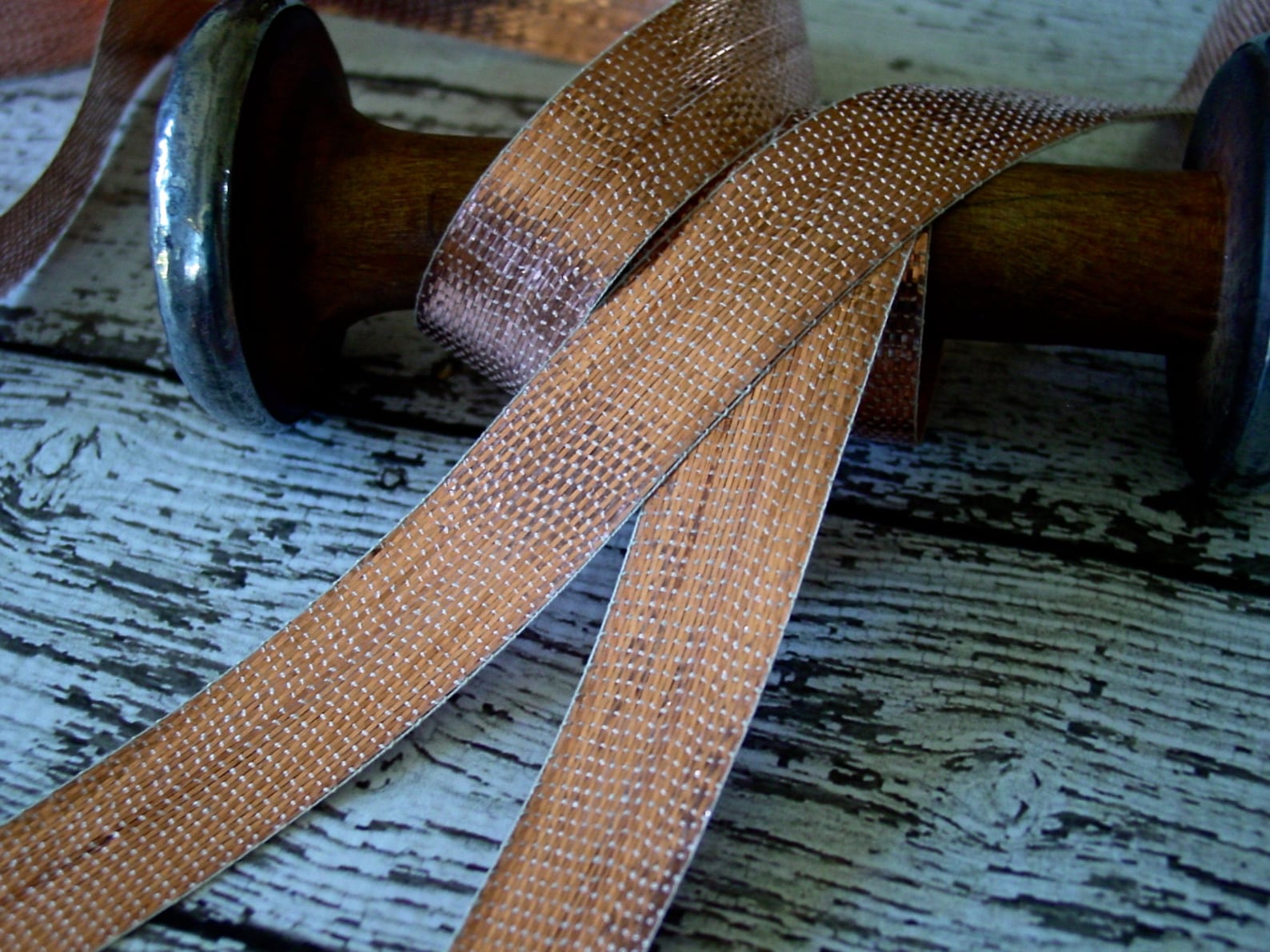 Lovely Old Vintage/antique French Copper Colored Metal Ribbon | Etsy
