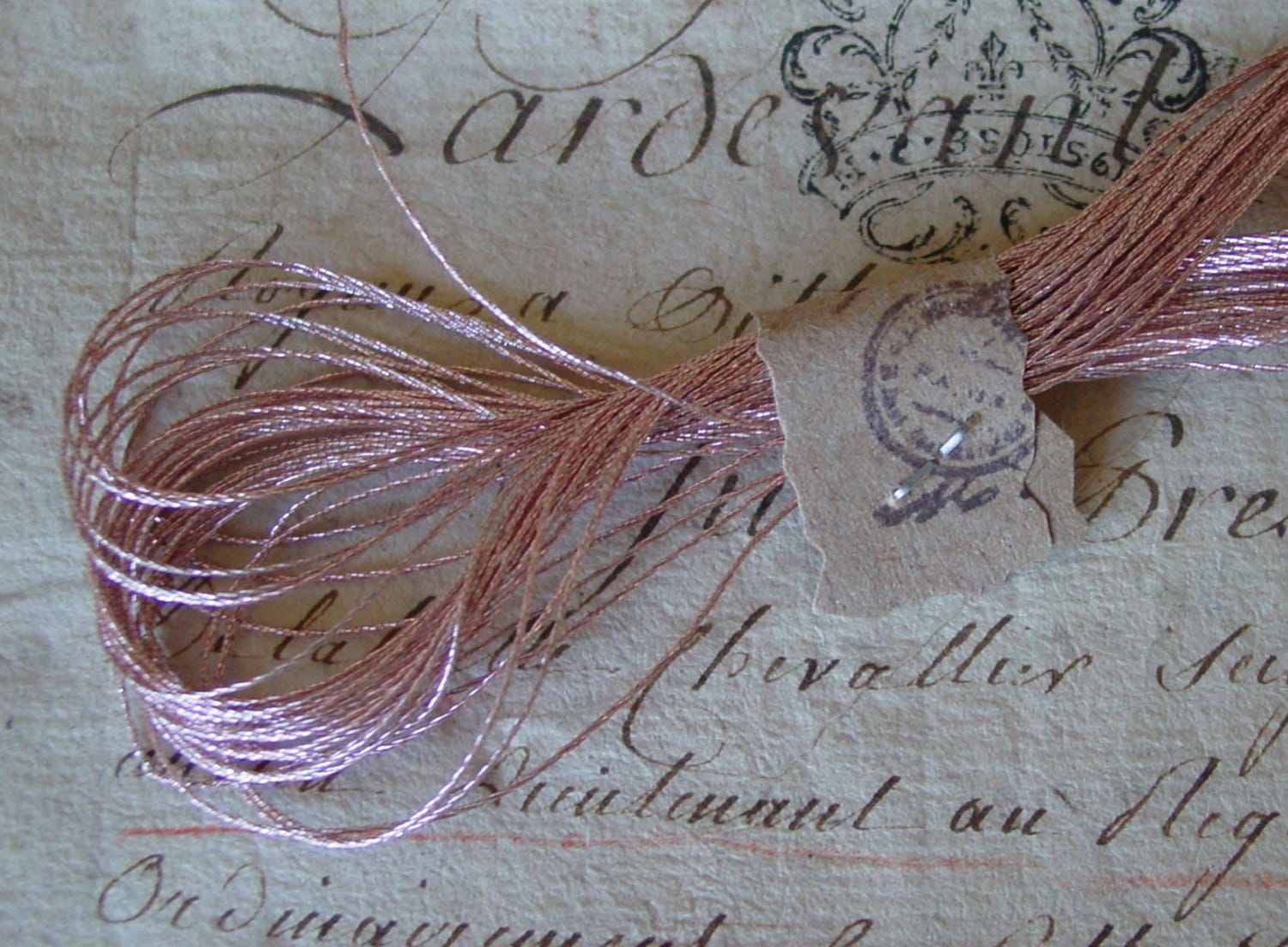 Lovely Antique Pink Metallic Narrow Thread or Trim 6 Yards - Etsy