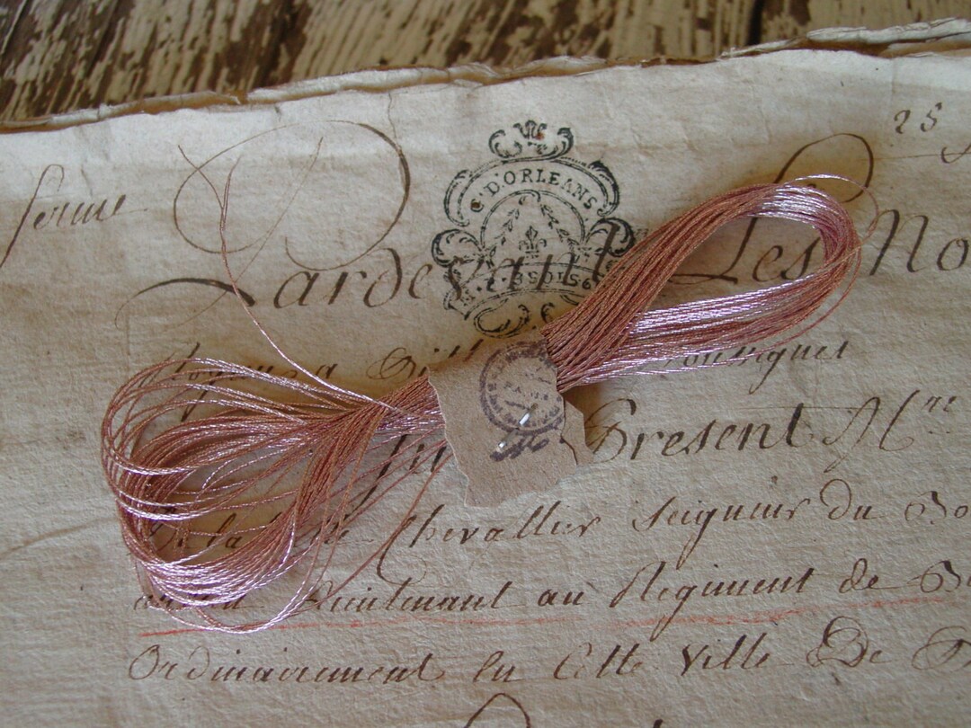 Lovely Antique Pink Metallic Narrow Thread or Trim, 6 Yards - Etsy