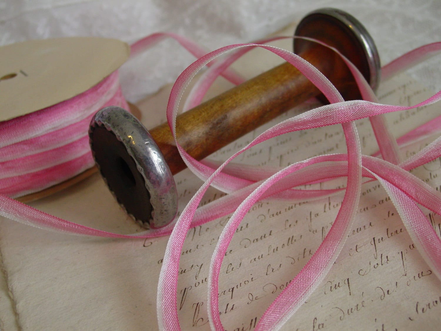 Lovely Vintage Ombre Pretty Pink Ribbon 2 Yards With More - Etsy