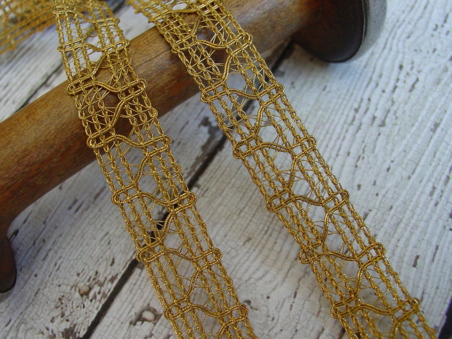Gorgeous Vintage Metallic Gold Braid Trim, 1 Yard With More Available ...
