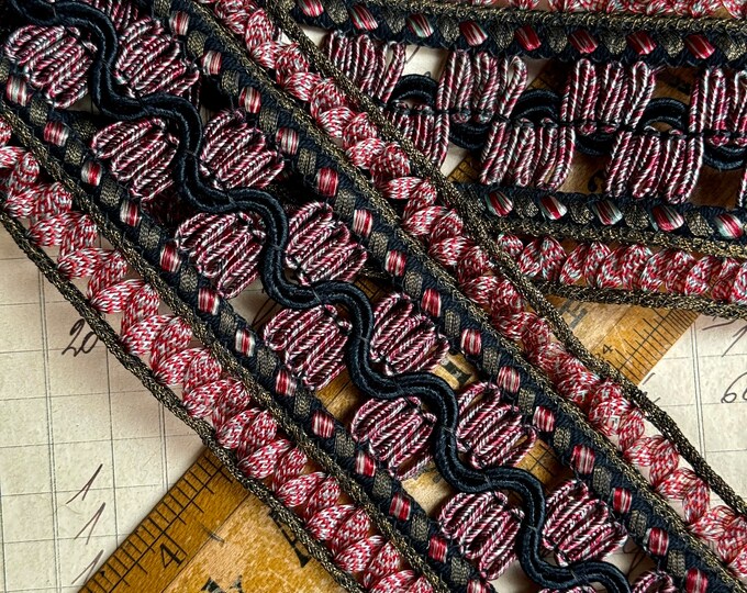 Gorgeous Antique French Braided Trim With Metallic Gold Accent ...