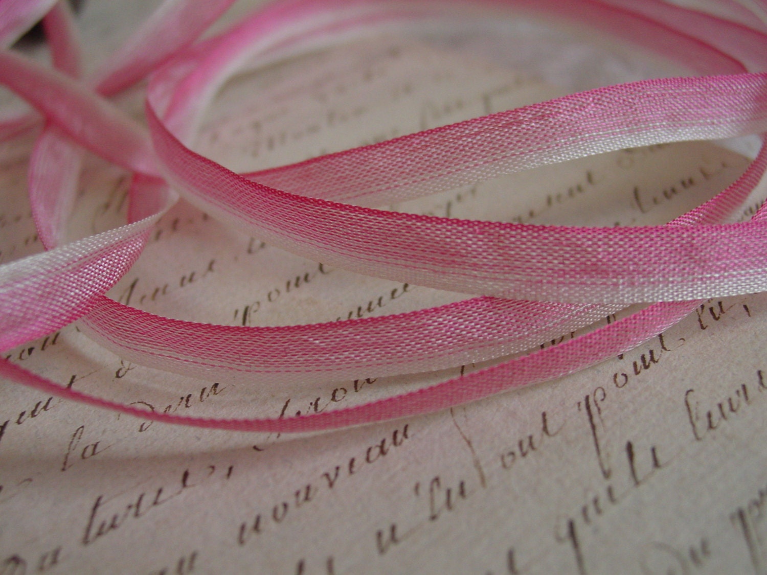 Lovely Vintage Ombre Pretty Pink Ribbon 2 Yards With More - Etsy