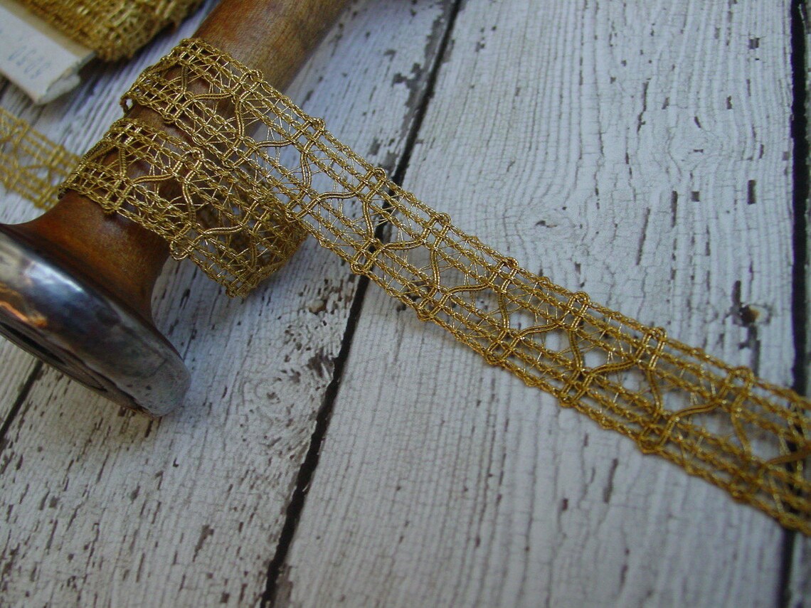 Gorgeous Vintage Metallic Gold Braid Trim 1 Yard With More - Etsy