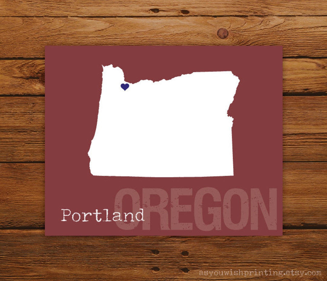 Custom Oregon Personalized State Print State Love State - Etsy