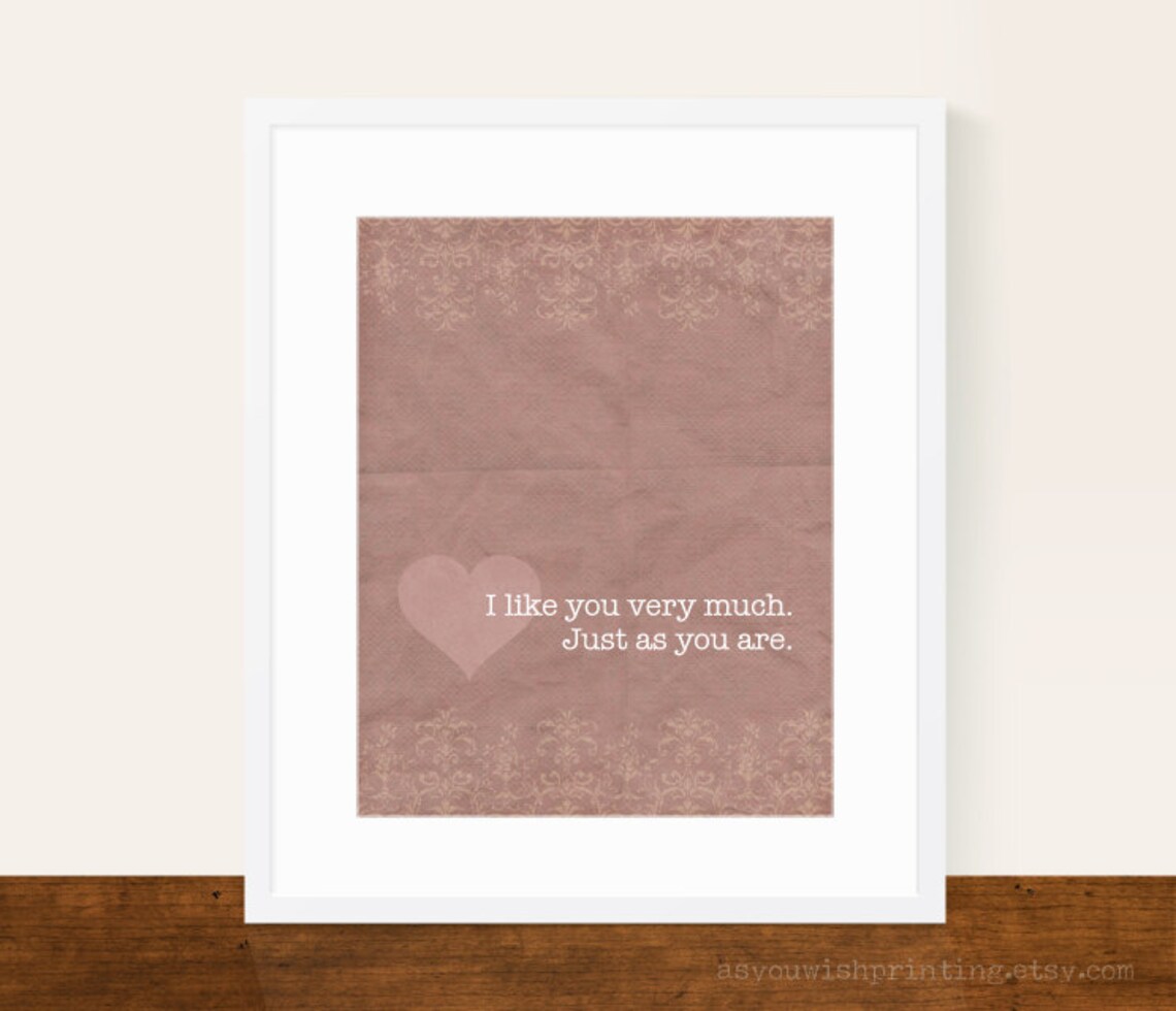 Bridget Jones' Diary 8x10 Quote Print I Like You Very - Etsy