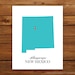 New Mexico State Love Map Silhouette 8x10 Print - Customized - Etsy