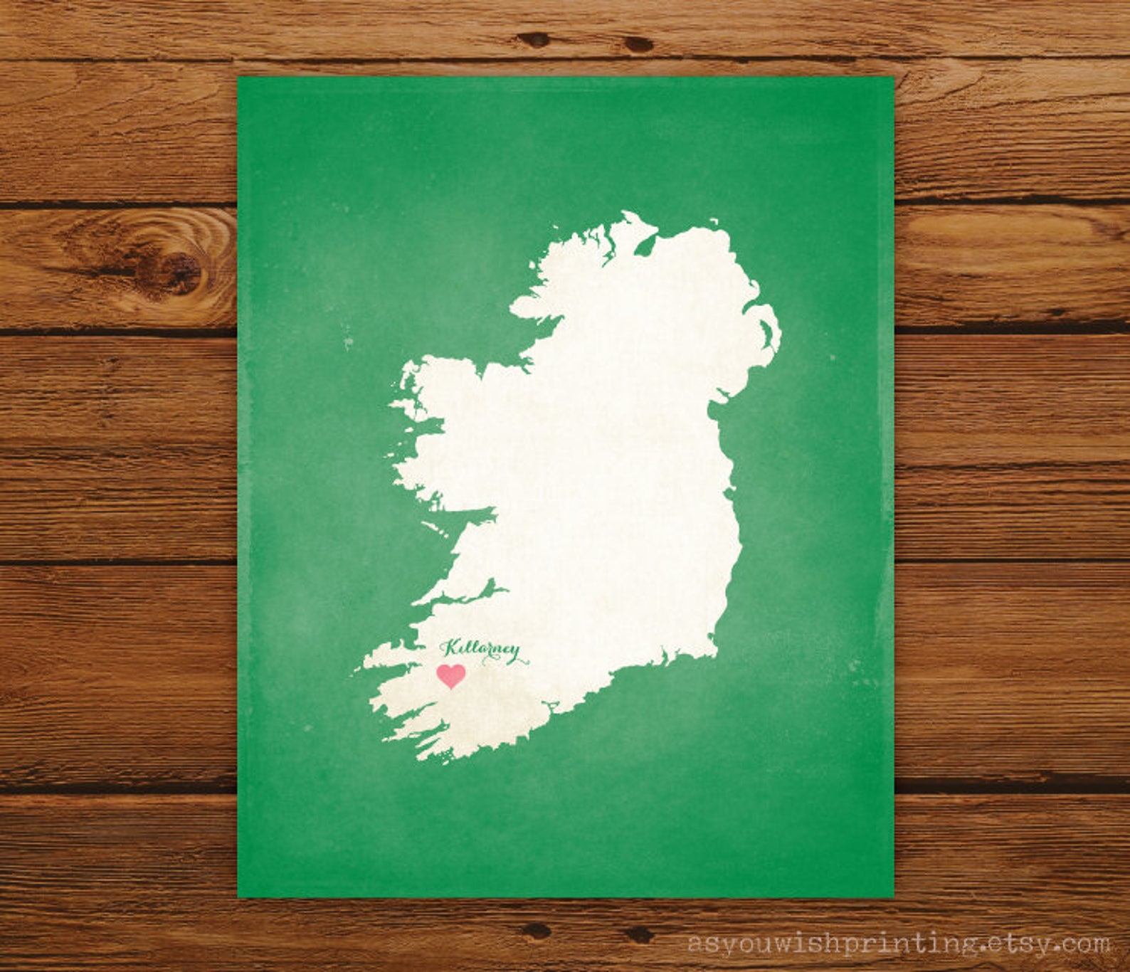 Customized Printable Ireland Country Map Art DIGITAL FILE | Etsy