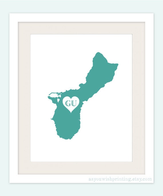 Guam U.S. Territory SL Series 8x10 Print in Custom - Etsy