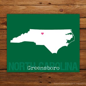 Custom North Carolina, Personalized State Art, State Print, State Love ...