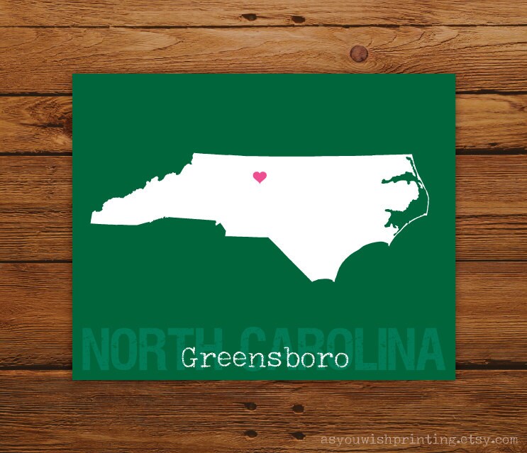 Custom North Carolina Personalized State Art State Print - Etsy