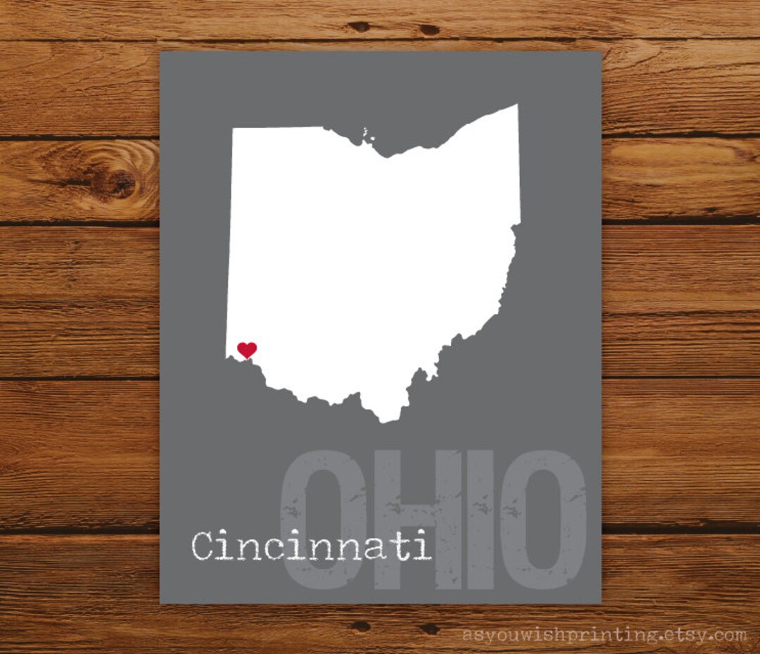 Custom Ohio, Personalized State Print, State Love, State Map, Country ...