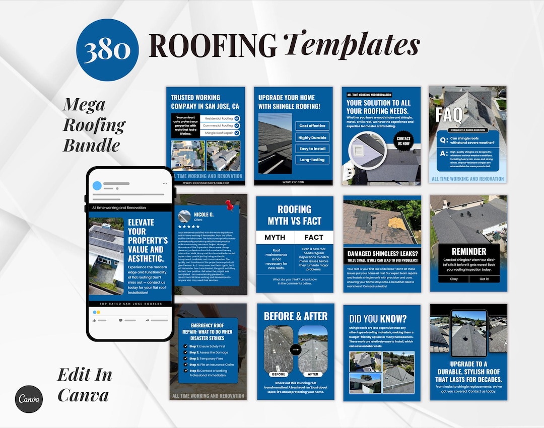 Roofing Templates, Contractor, Roof Repair, Home Improvement ...