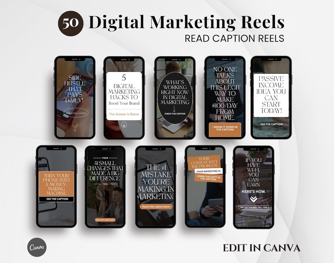 Digital Marketing Read Caption Faceless Reels, Passive Income, Online ...