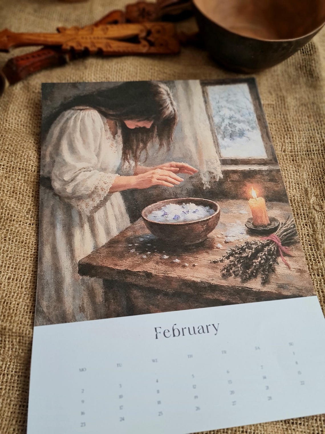 Printable Wall Calendar 2026 ,mythic Folk Year, Vintage Ritual Art - A4 ...