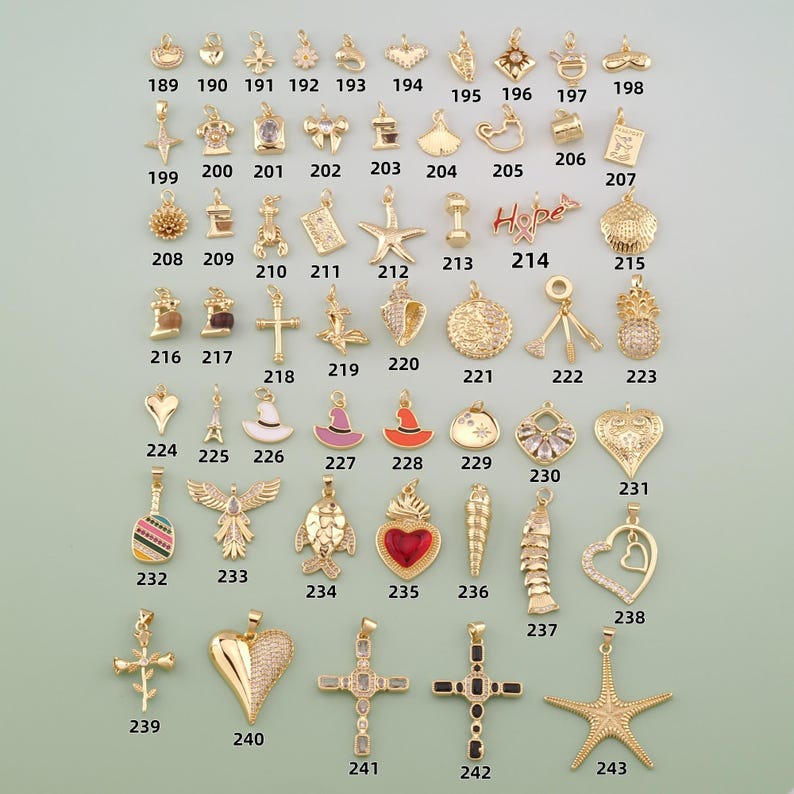 Custom Jewelry Selection, 18k Gold Filled Standalone Charm,bag Charm ...