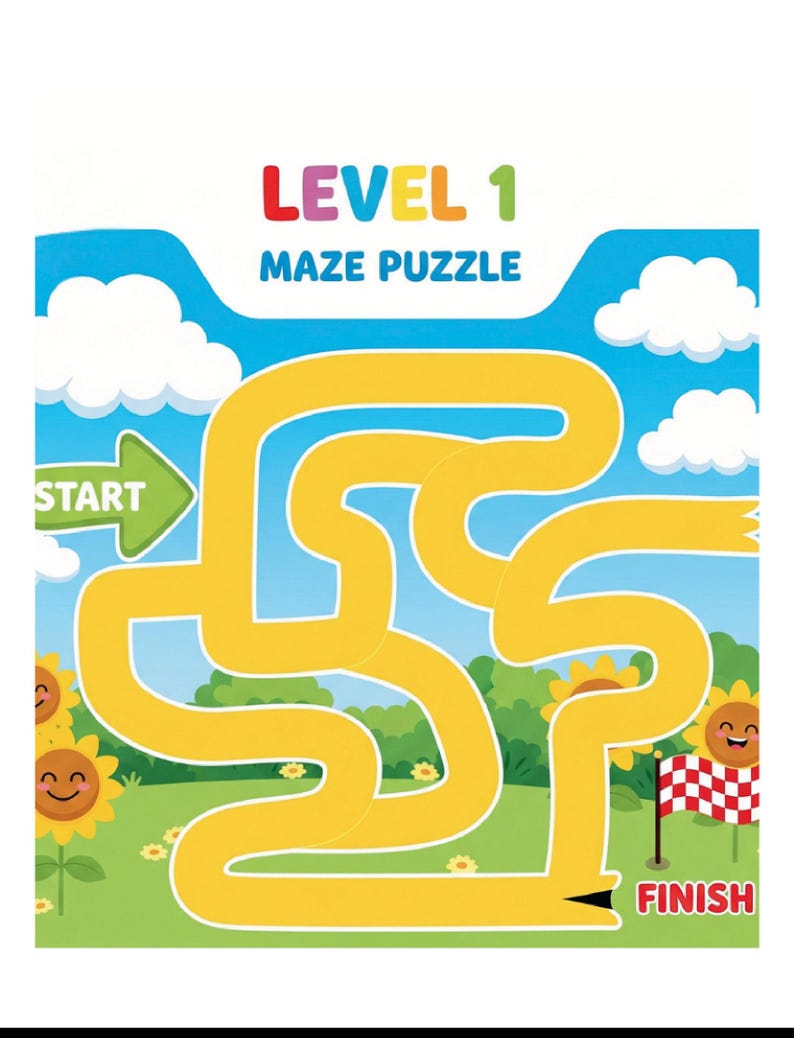 Maze Puzzle Book – 100 Brain Games for All Ages (PDF Download) - Etsy