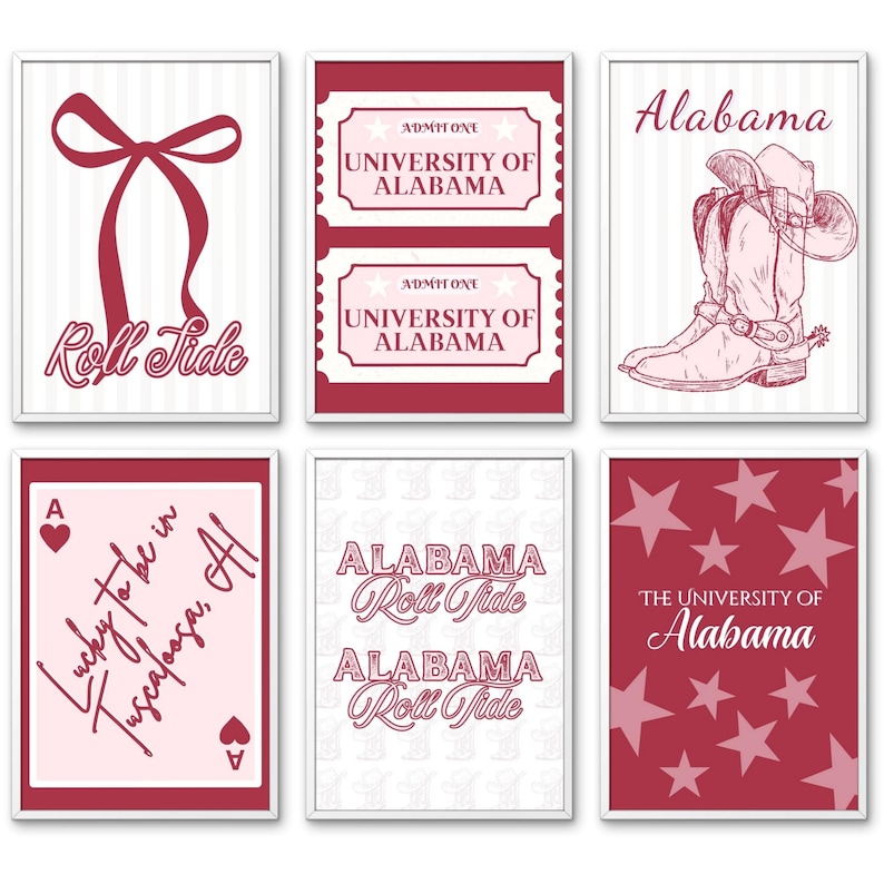 Dorm Wall Art Set | Printable College Dorm Decor | University of ...