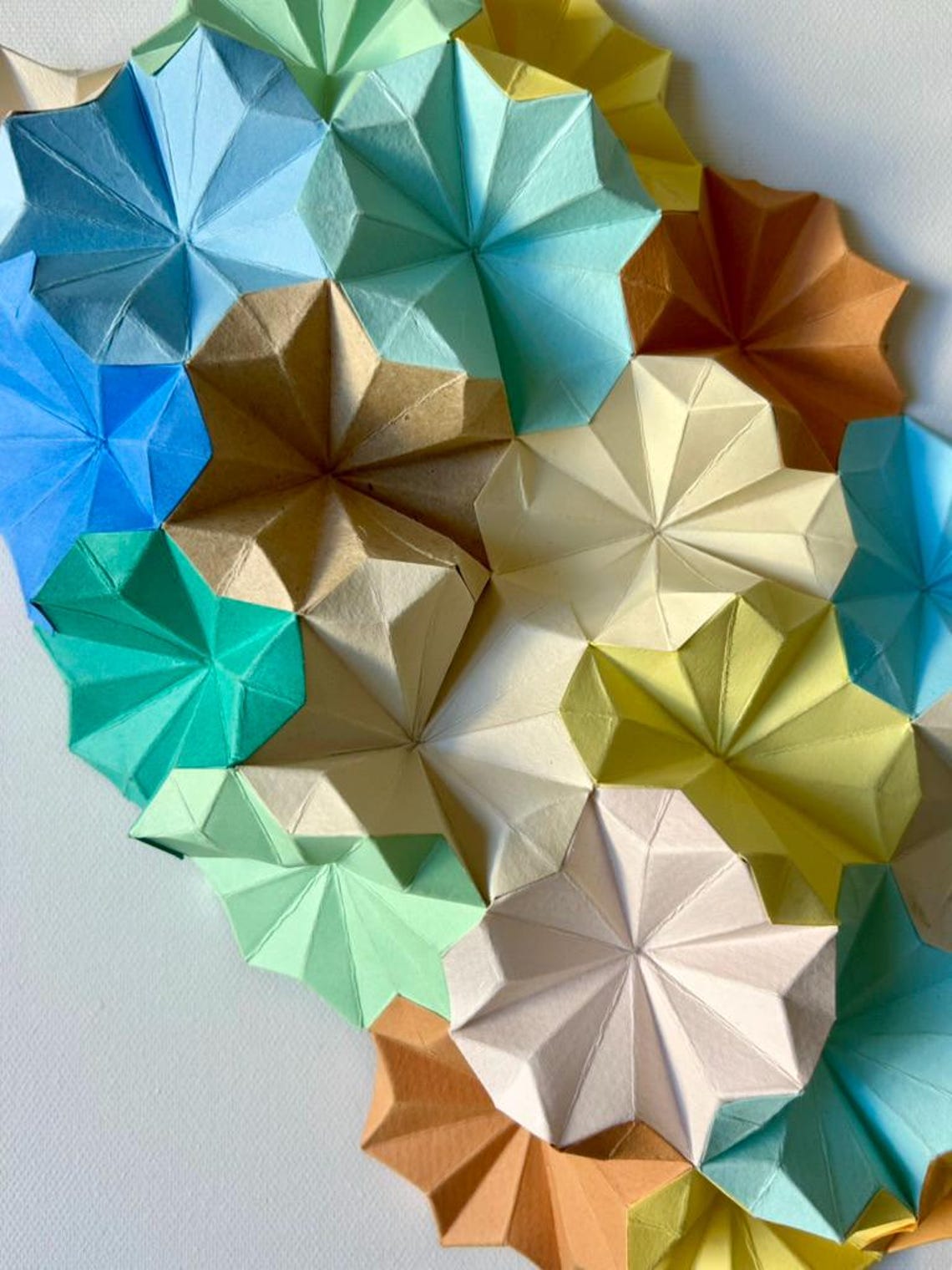 3D Origami Wall Art – Abstract Geometric Paper Sculpture | Handmade ...