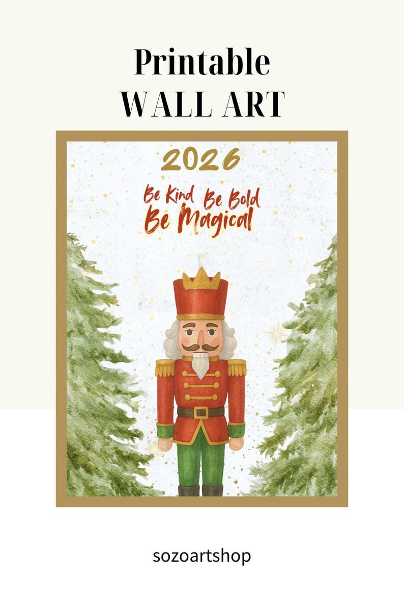 Vintage Nutcracker Wall Art Printable, Nutcracker Christmas Poster ...