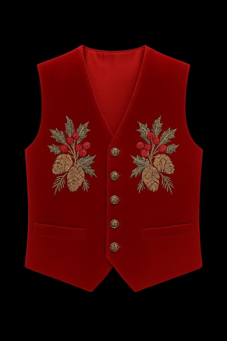 Luxury Santa Claus Coat – Red Wool Christmas Costume With Fur Trim ...