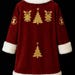 Victorian Santa Claus Coat: Red Wool Blend Christmas Robe With Faux Fur ...