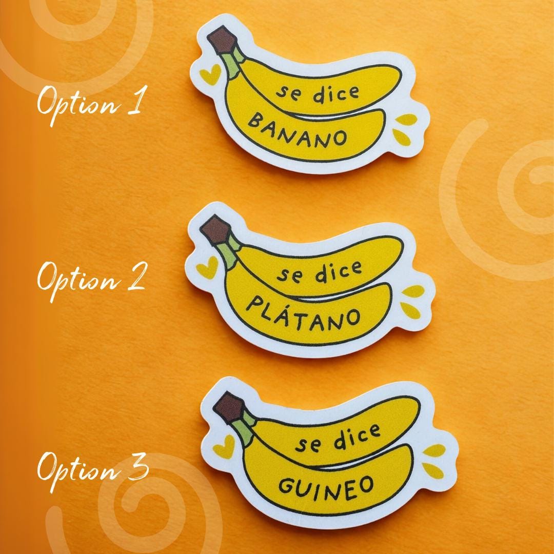 Banana Stickers – How Latin America Says Banana (guineo, Plátano ...