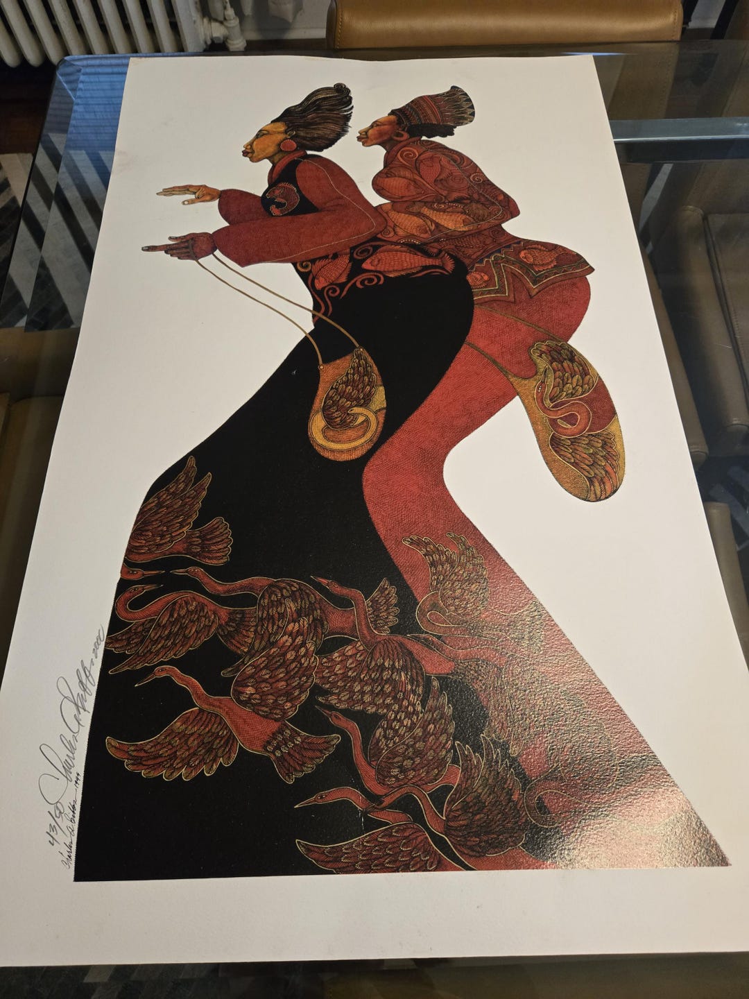 Ladies in Red (original Print Signed by Charles Bibbs in 1999) 43/50 - Etsy