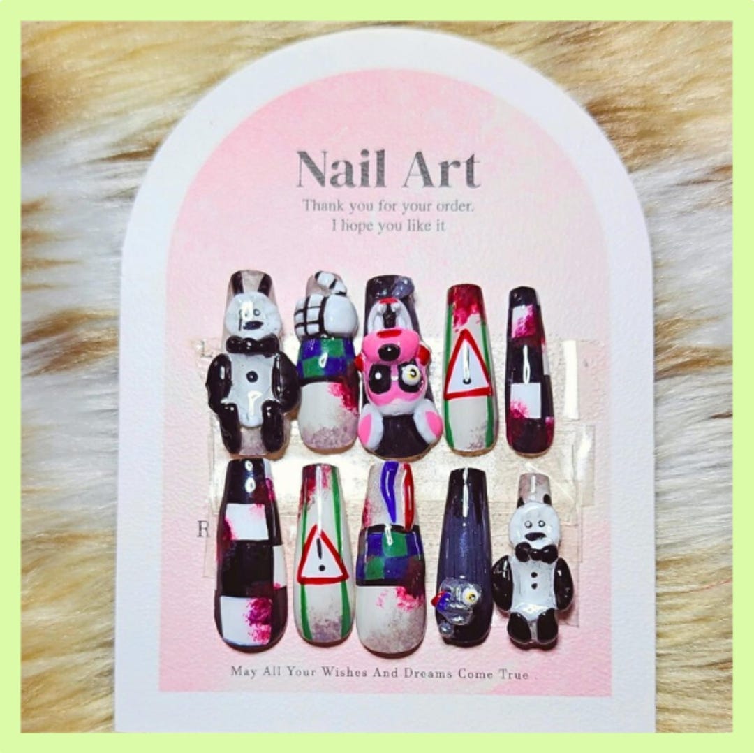 FNAF Press on Nails (mangle, Bonnie, Custom Fnaf Character) - Etsy