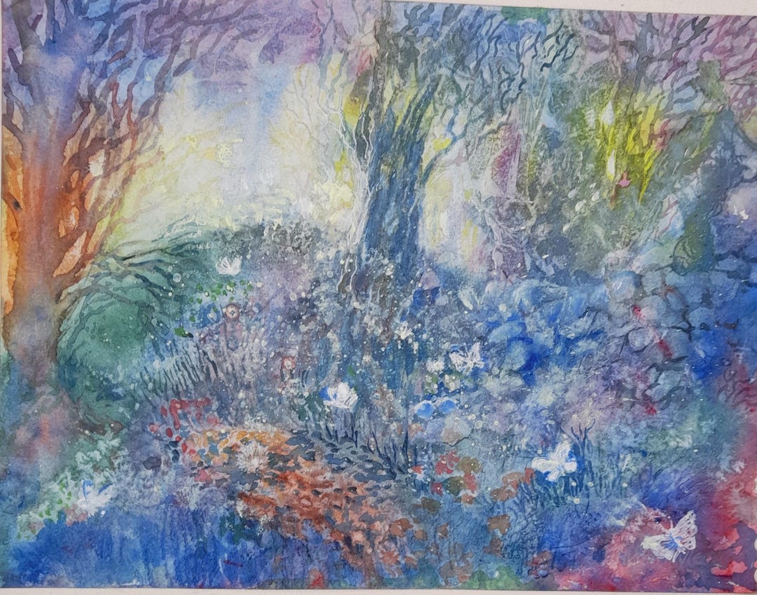 The Moth Hour original Watercolour Art, Ireland, Twilight , Sunset ...