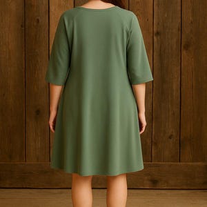 Raglan Sleeve A-line Dress PDF Sewing Pattern | Loose Fit Shift Dress ...