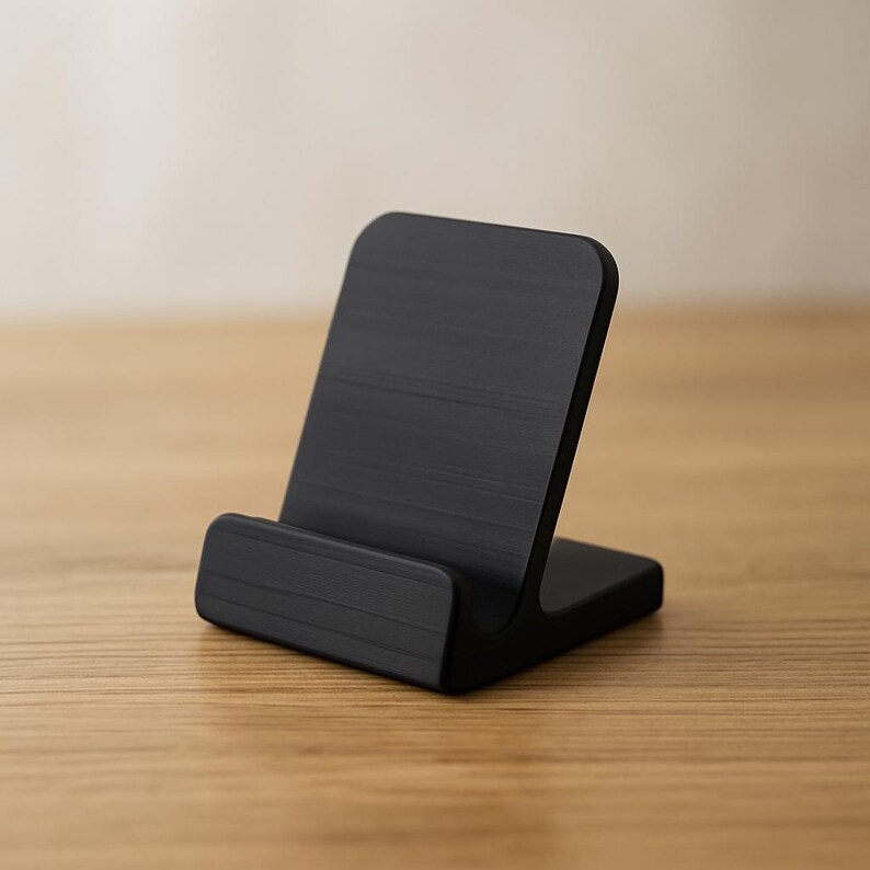 Modern 3D Printed Phone Holder – Minimalist Desk Stand for Smartphones ...