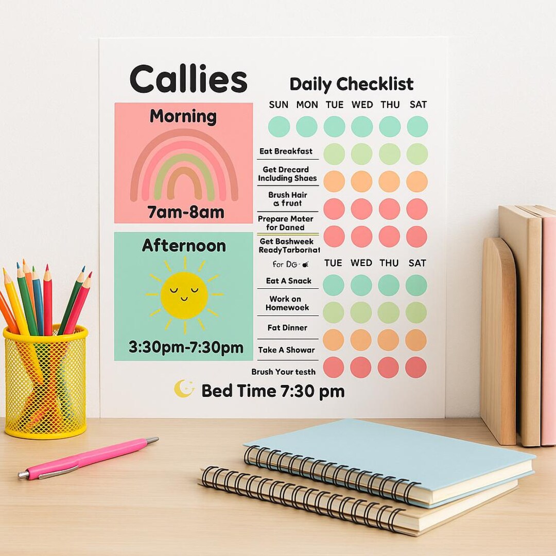 Kids Daily to Do Chart - Etsy