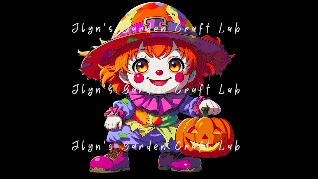 Halloween Clipart Bundle Cute Clown, Scarecrow, Vampire, Frankenstein ...