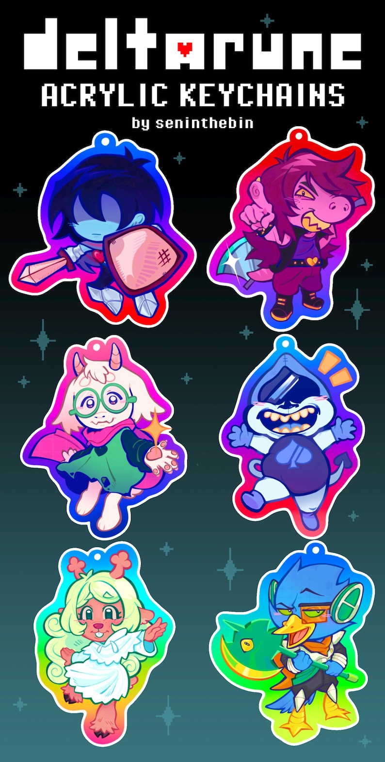 Deltarune Acrylic Keychains VOL. 1 - Etsy