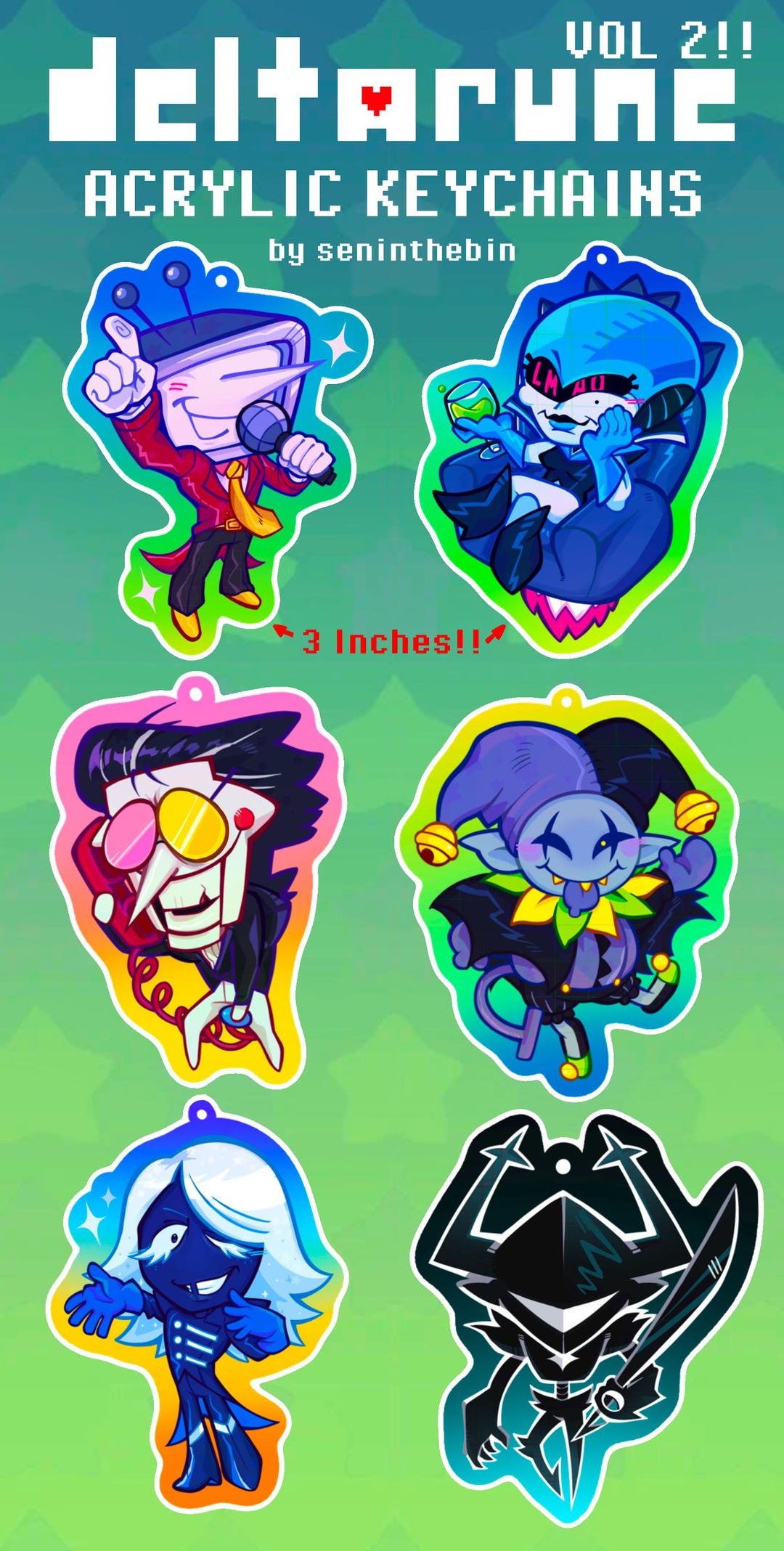 Deltarune Acrylic Keychains VOL. 2 - Etsy