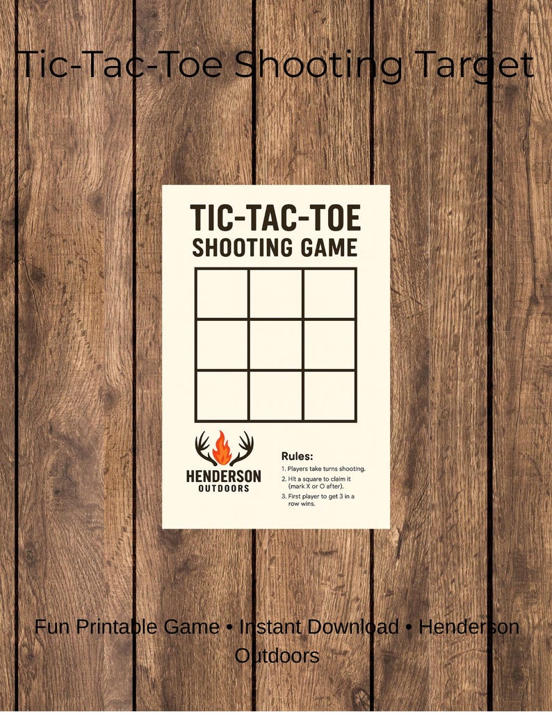 5 Printable Shooting Game Targets – Fun Gun Range Challenges – Instant ...