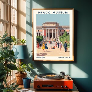 Prado Museum Vintage Travel Poster: Mid-century Modern Art Print - Etsy