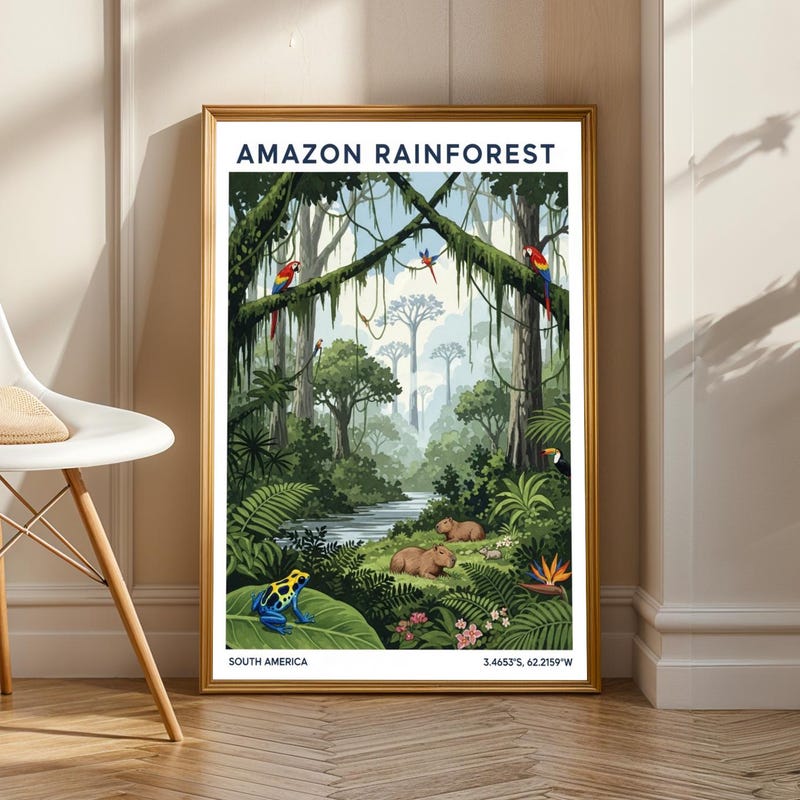 Rainforest Poster - Etsy UK
