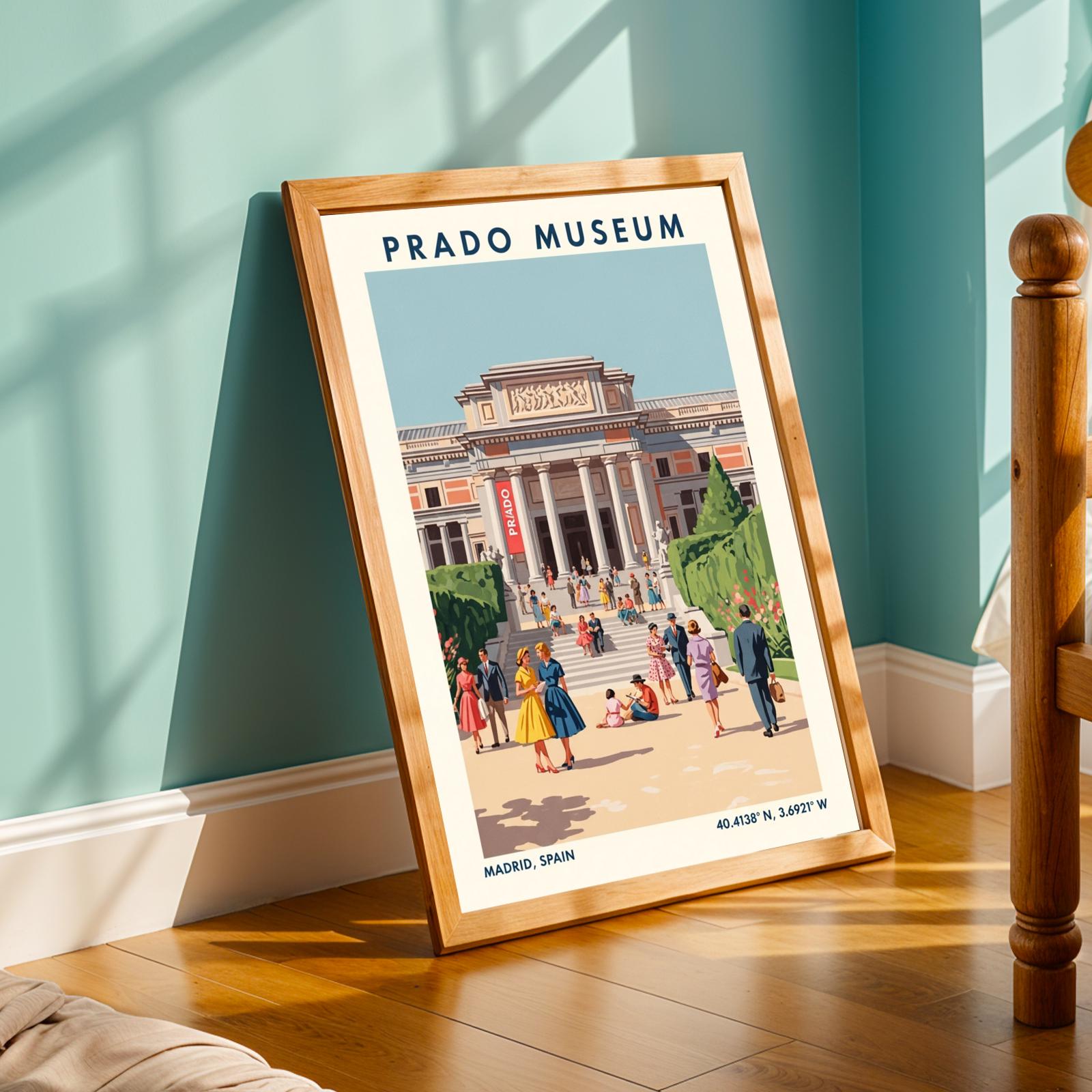Prado Museum Vintage Travel Poster: Mid-century Modern Art Print - Etsy