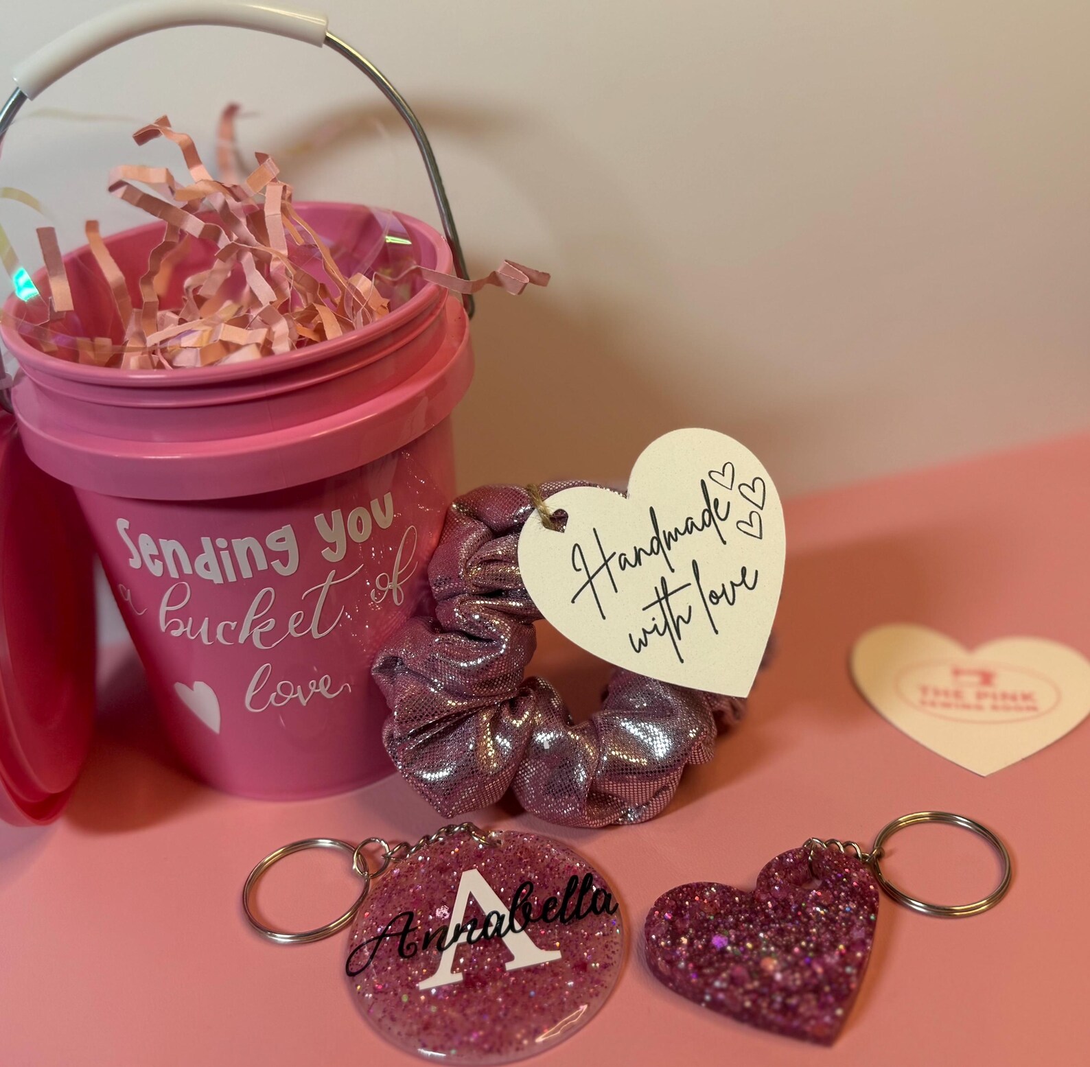 Sending You a Bucket of Love – Handmade Scrunchie & Personalized ...