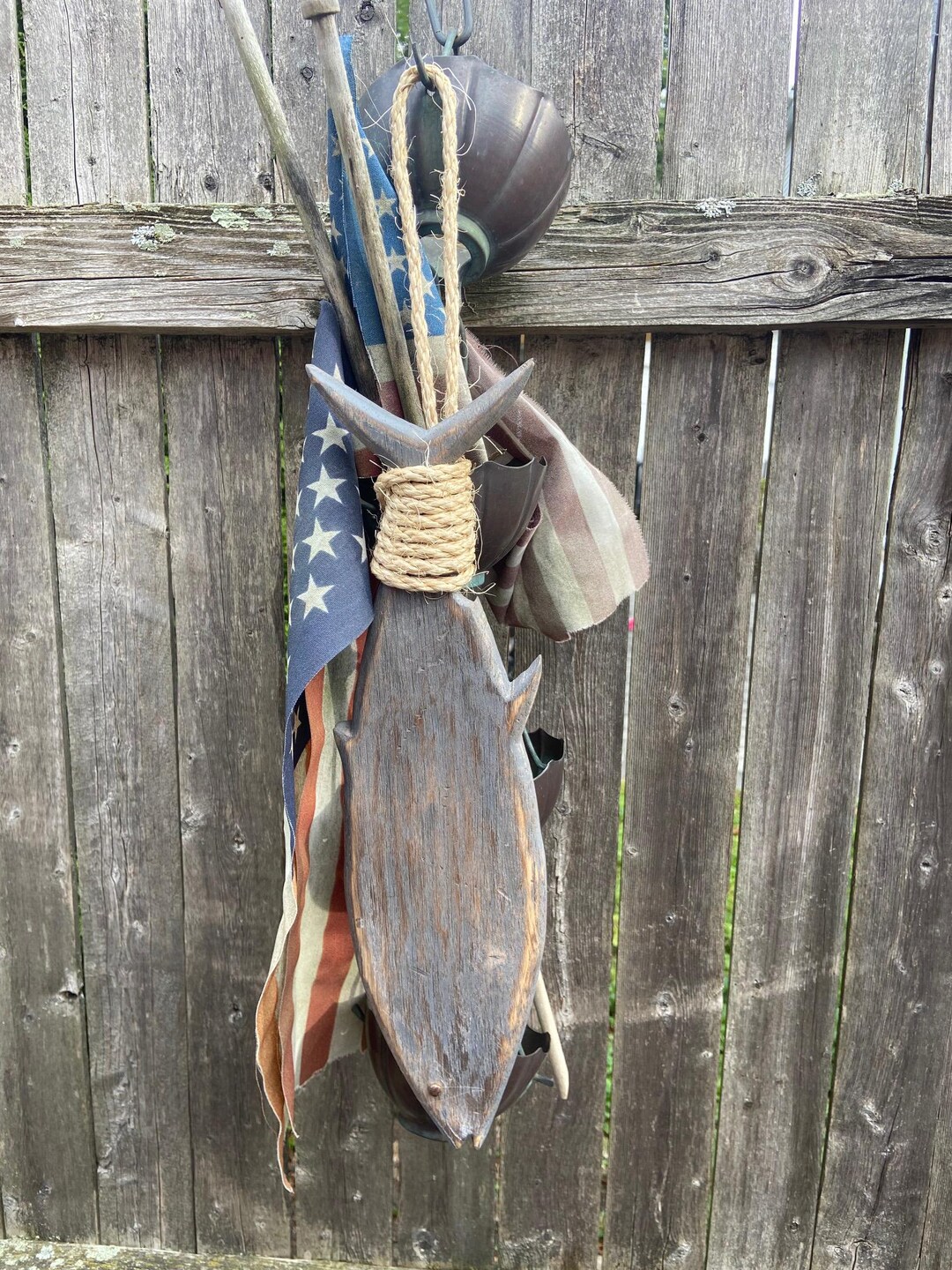 Rustic Wooden Fish Wall Décor | Repurposed Oak Bed Frame | Nautical ...