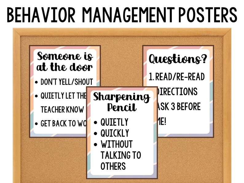 Editable Classroom Management Posters for Middle School Calm Classroom ...