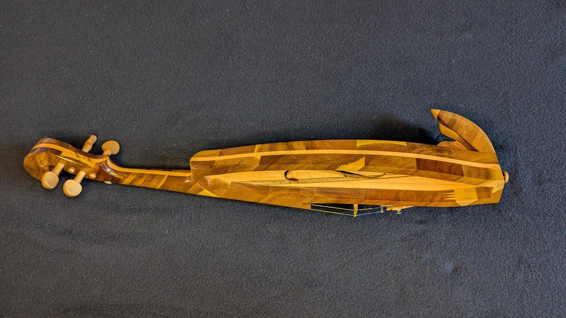 Hand-crafted Quiet Violin (4 Sizes), Practice Instrument, Violin for ...