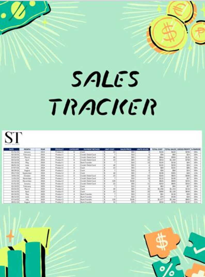 Sales Tracker Excel Template | Monthly & Yearly Report | Dashboard ...