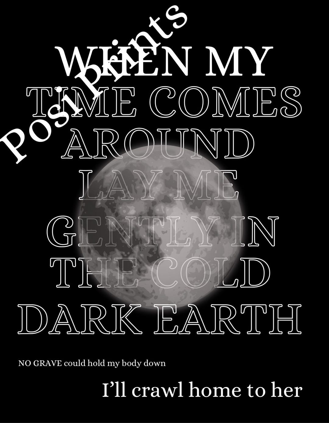 Work Song Lyrics Digital Print - Etsy