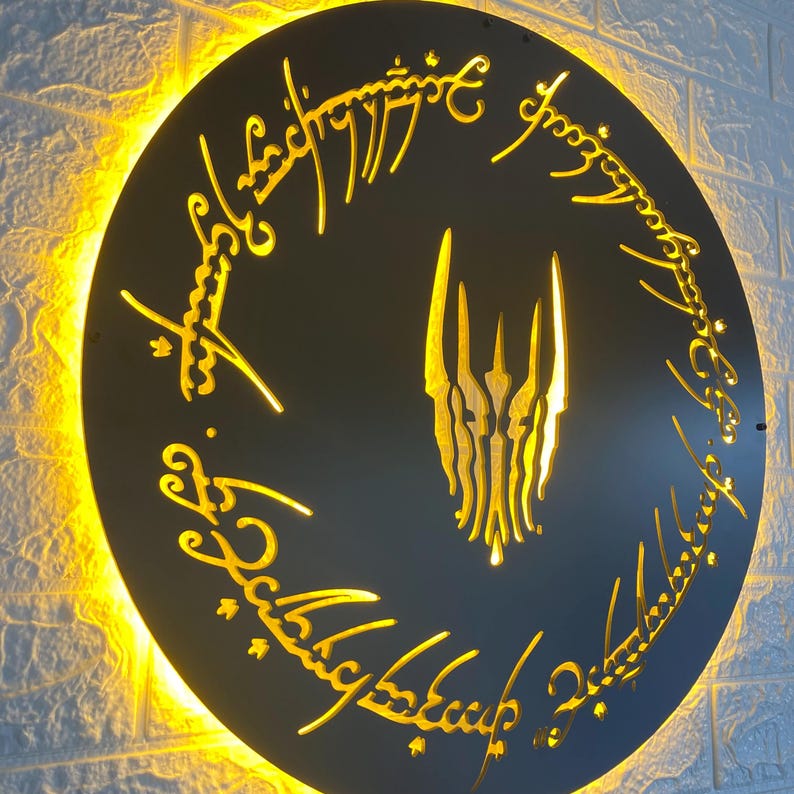LOTR Sauron LED Sign, Fantasy Wall Art, Movie Room Decor - Etsy Australia