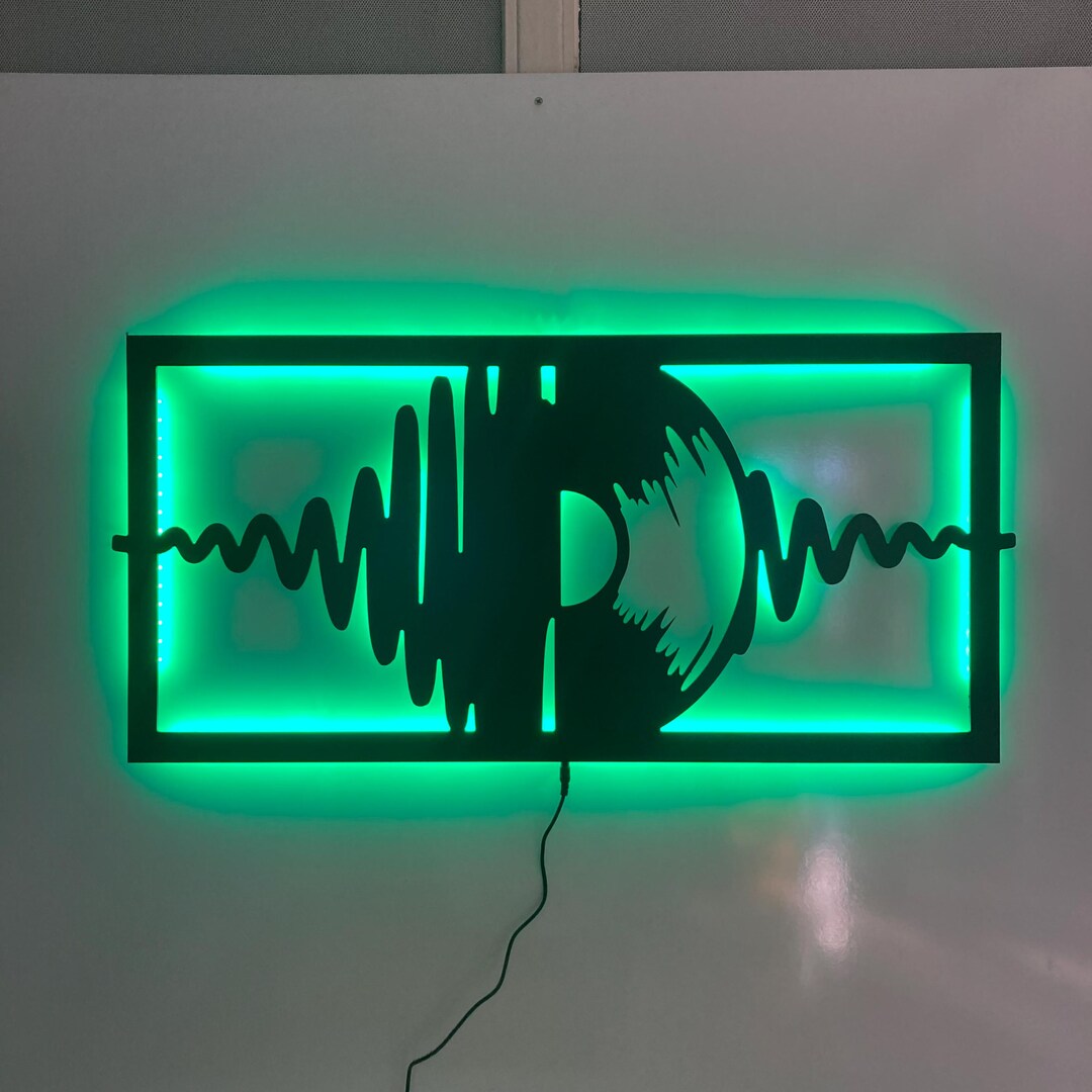 Record LED Sign, Music Wall Art, Vinyl Room Decor - Etsy