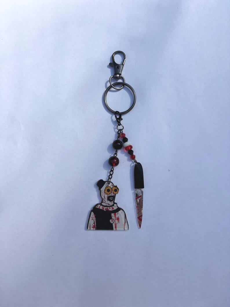 Art the Clown Terrifier Halloween Dangly Keychain Bag Accessory - Etsy